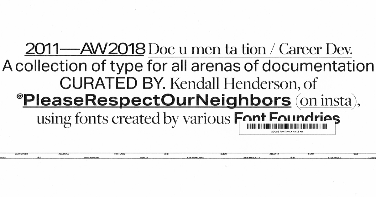 Browse fonts in the For Documentation with Adobe Live font pack | Adobe ...